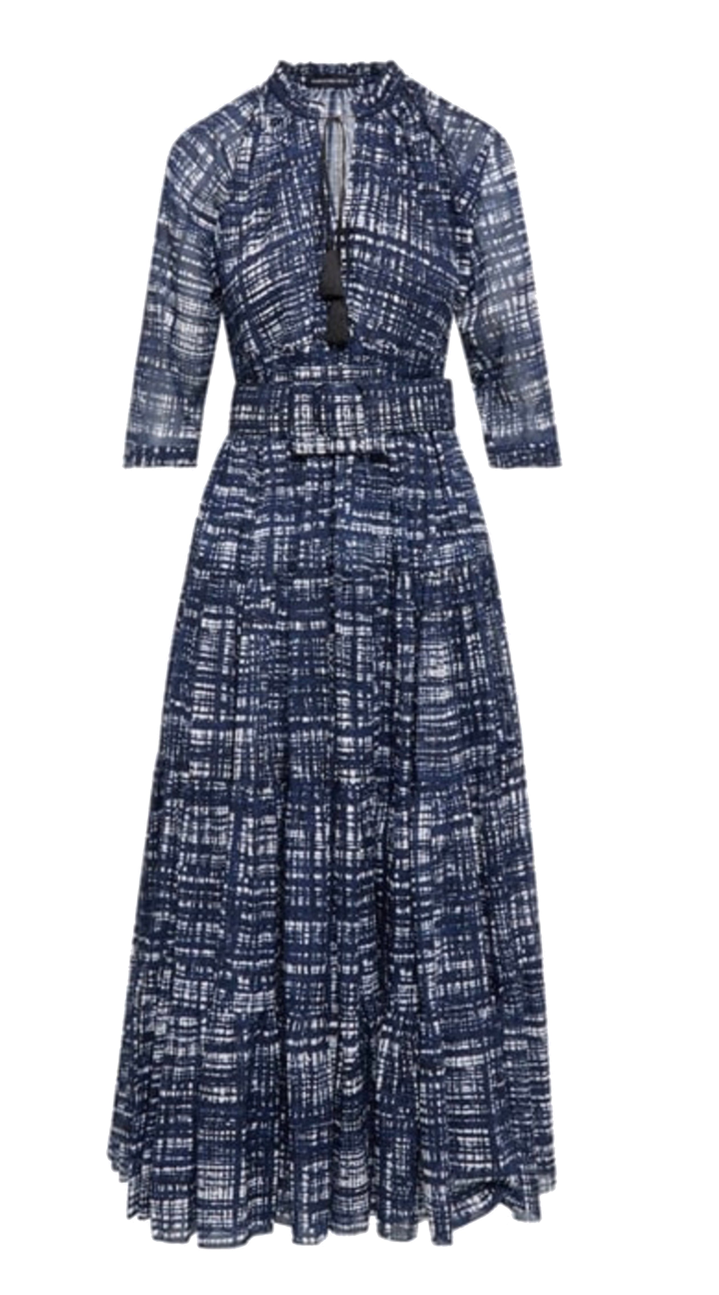 Eden Dress Crew Neck 3/4 Sleeve with Hamilton Belt Maxi Length Cotton